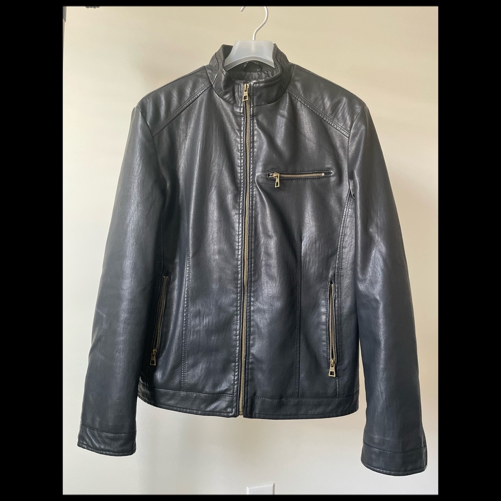 Xios Faux Leather Jacket - Gem